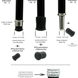 CAVAGNINI Walking Stick Wooden Pewter Elegant Ergonimic Handle Men and ...