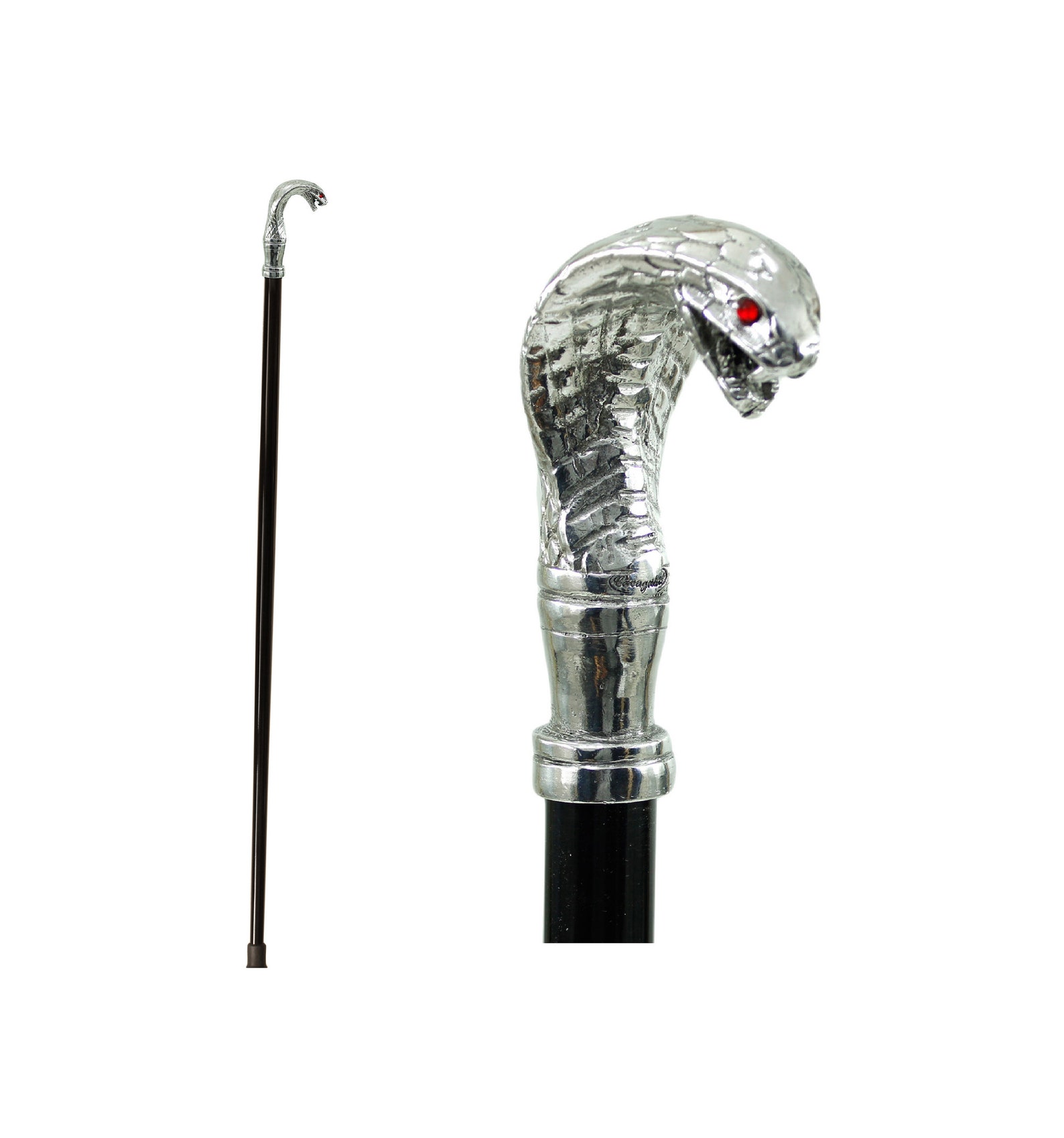 Elegant Walking Stick Red Eyes Cobra Ergonomic and | Etsy