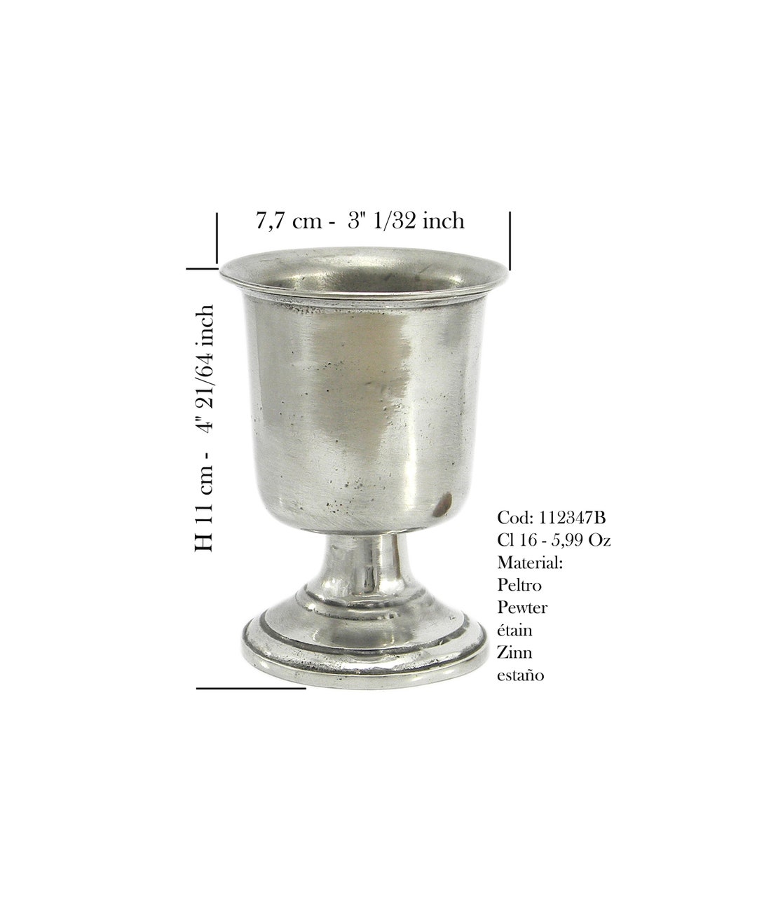 Glass, Goblet Stem Pewter and Glass Cup. for Daily Use - Etsy