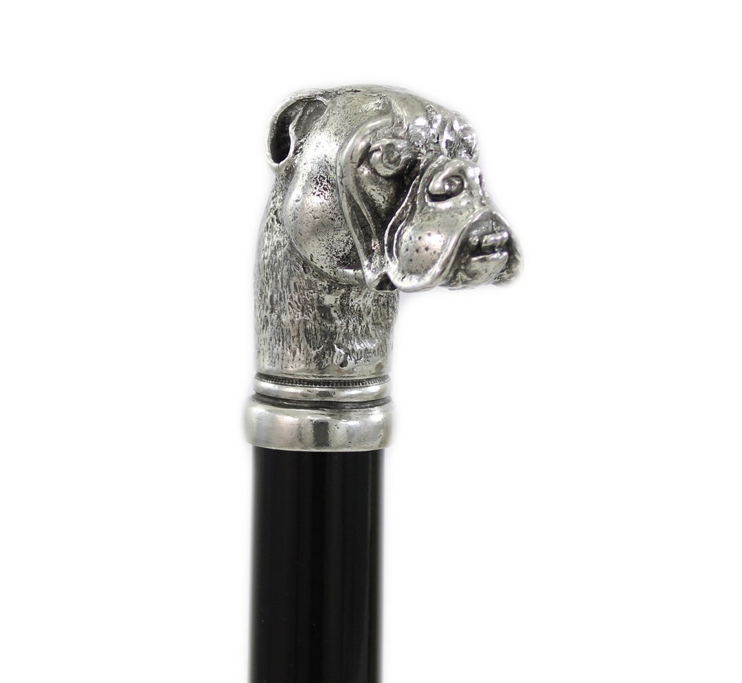 CAVAGNINI - Walking Cane Wooden Pewter - Buldog - Elegant Ergonimic ...
