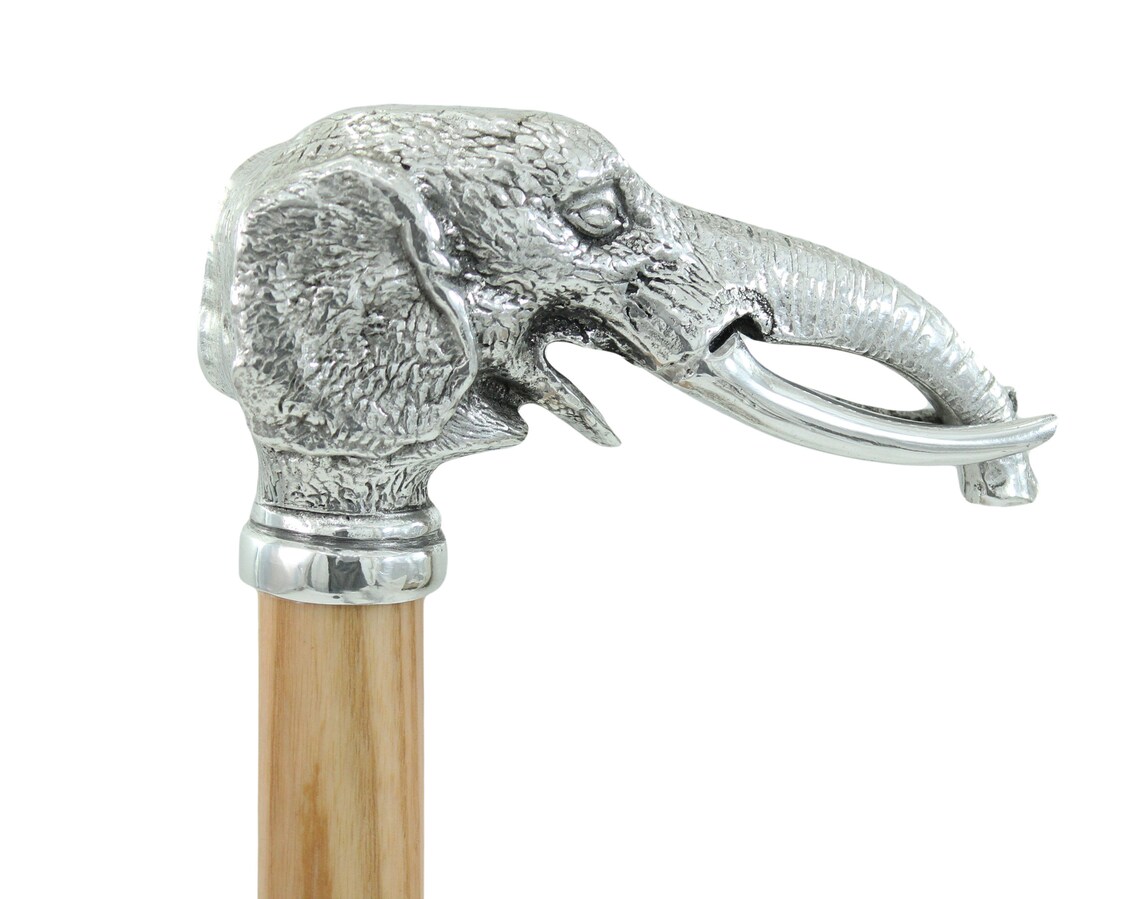 Handcrafted Walking Stick Elephant Handle Customizable in - Etsy