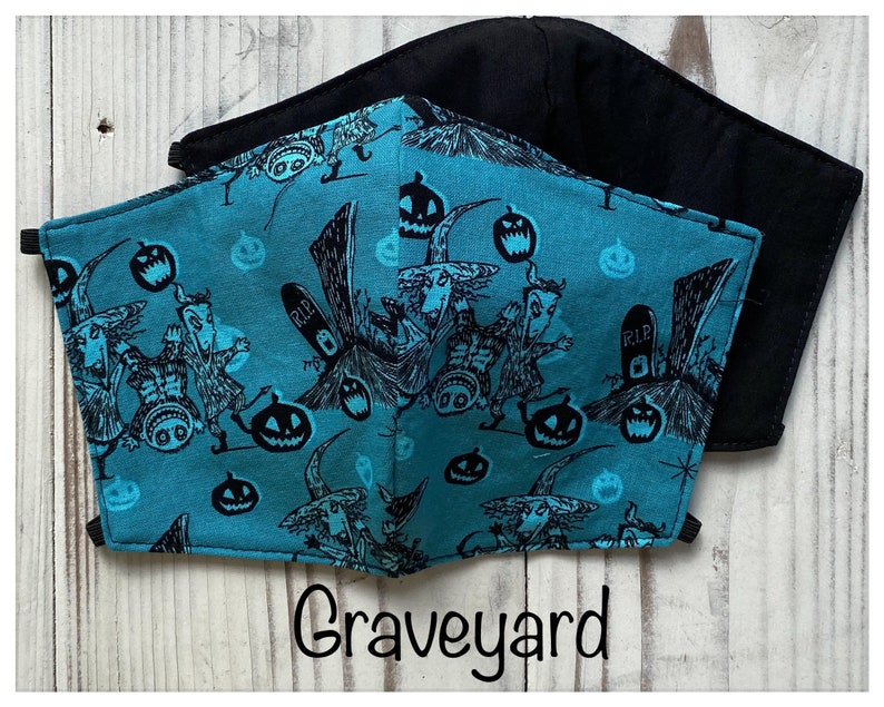 Nightmare Before Christmas Face Mask Adult & Kids Reversible | Etsy