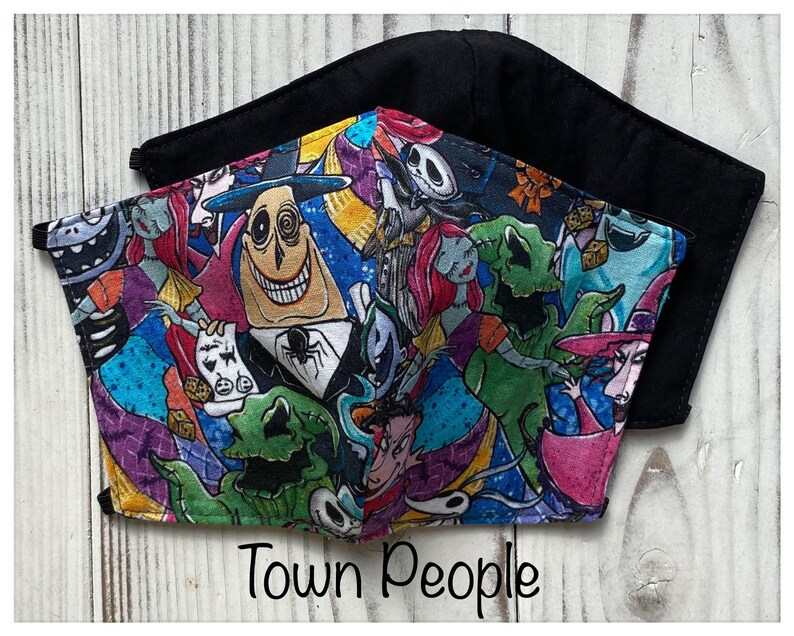 Nightmare Before Christmas Face Mask Adult & Kids Reversible | Etsy