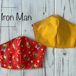 Marvel Avengers Superhero Face Mask, Adult & Kids, Reversible 2 Layer ...