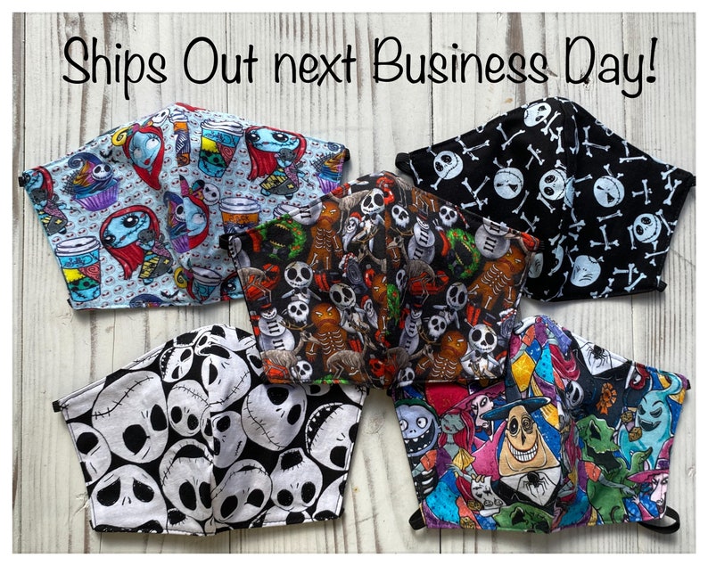 Nightmare Before Christmas Face Mask Adult & Kids Reversible | Etsy