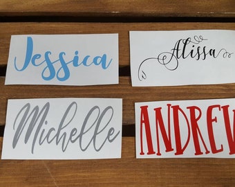 Custom Glitter Vinyl Decal Name, Name Decal, Personalized Vinyl Name ...
