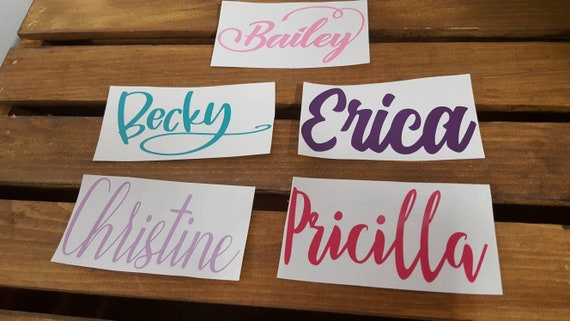Custom Glitter Vinyl Decal Name Name Decal Personalized | Etsy