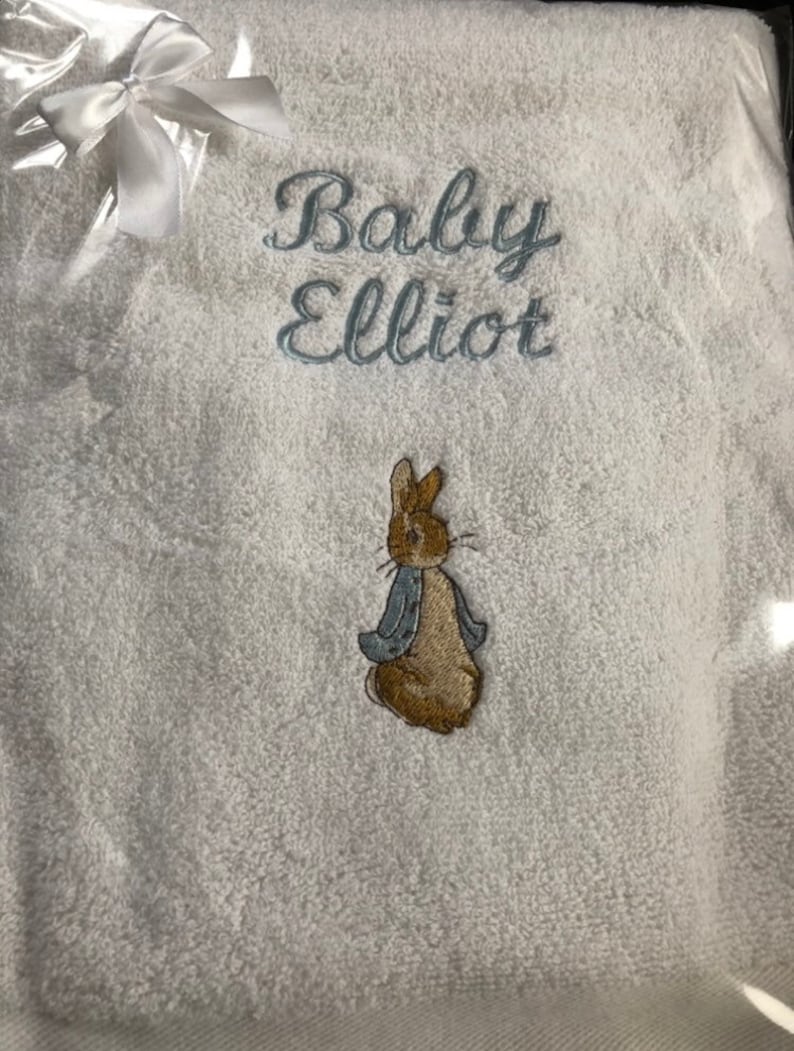 Peter Rabbit Bath Towel Gift Set Beatrix Potter/ Personalised Towel Set ...