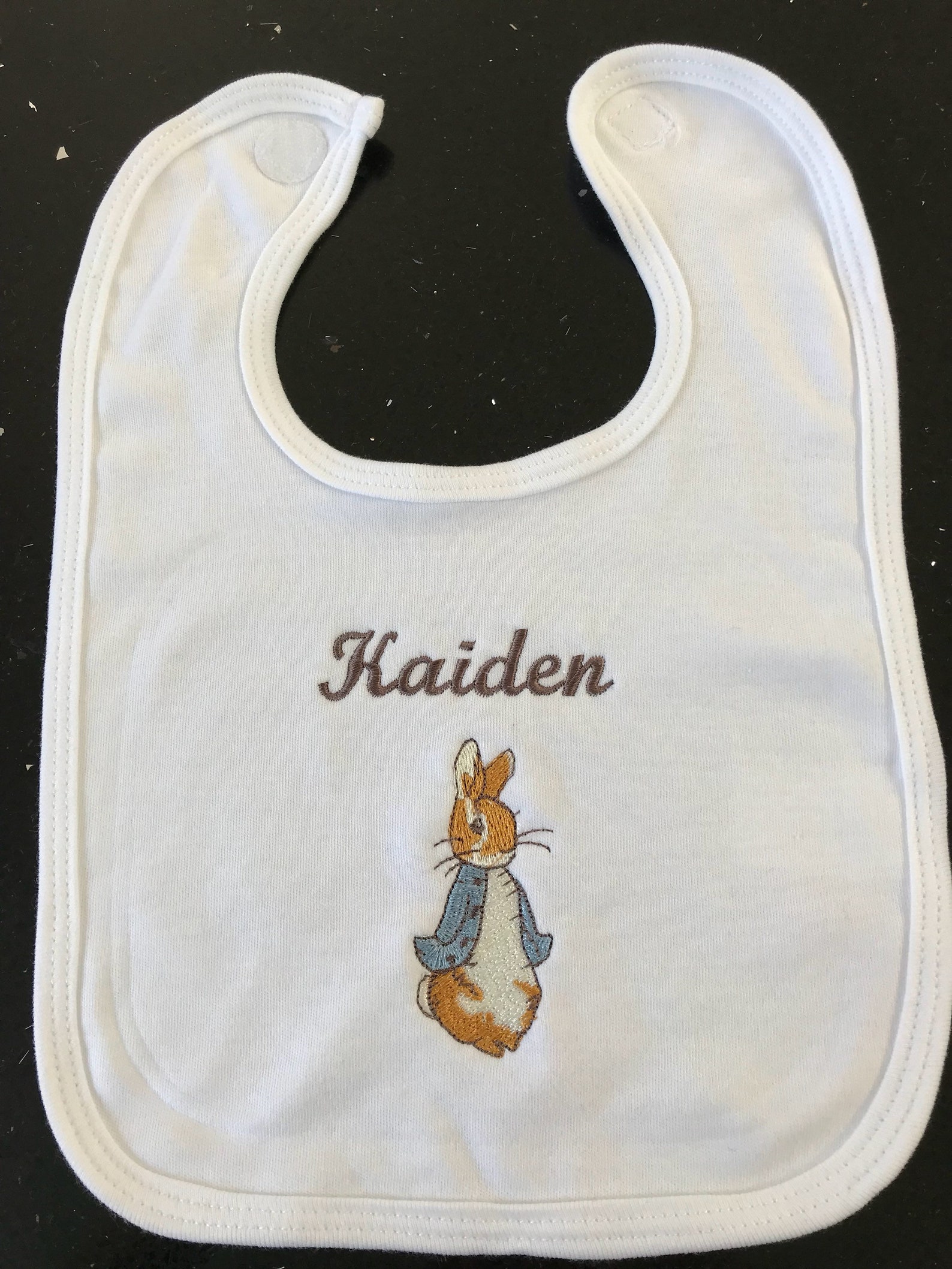 Peter Rabbit Baby Bib Personalised - Etsy UK
