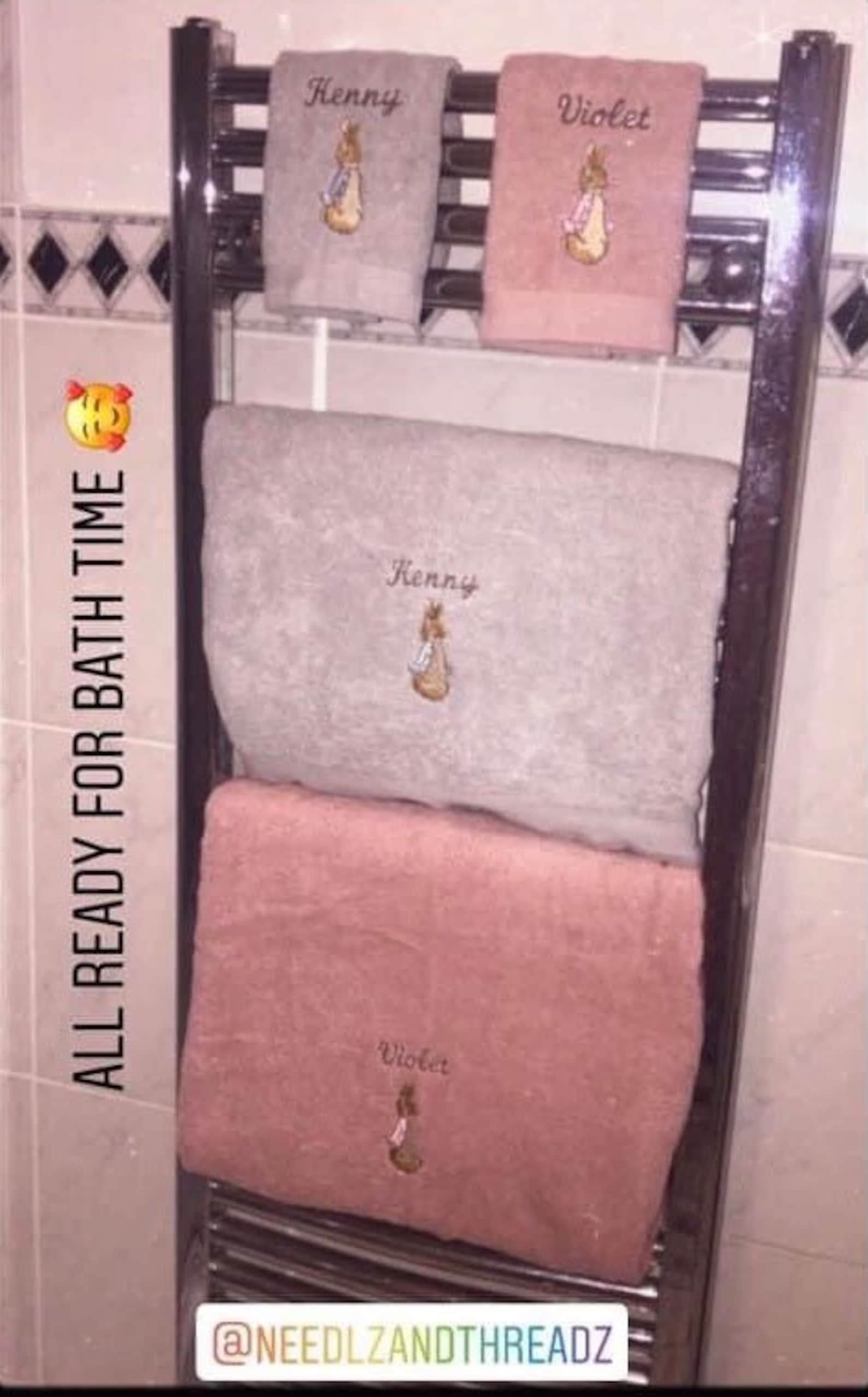 Peter Rabbit Bath Towel Gift Set Beatrix Potter/ Personalised Towel Set ...