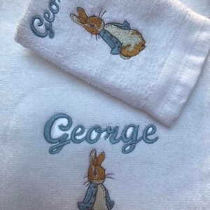 Peter Rabbit Bath Towel Gift Set Beatrix Potter/ Personalised Towel Set ...