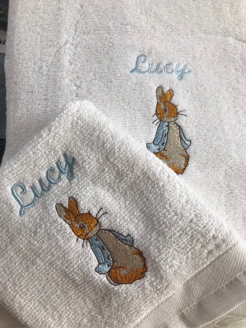 Peter Rabbit Bath Towel Gift set Beatrix Potter/ Personalised | Etsy
