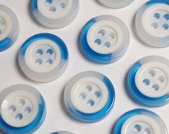 Blue white buttons | Etsy