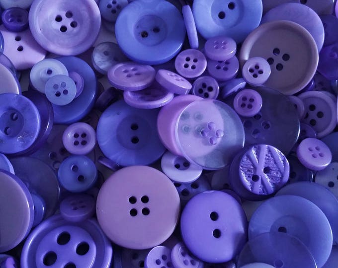 50 Mixed Purple Buttons Sewing Buttons Mixed Sizes Mixed Shades Shirt ...