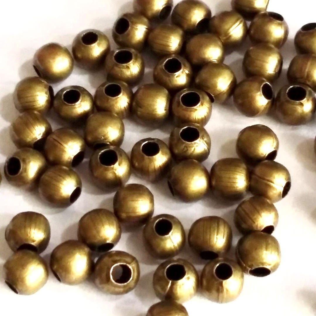 Antique Bronze Beads 4mm - 8.9g (approx. 100 Beads) - B01104 - Etsy