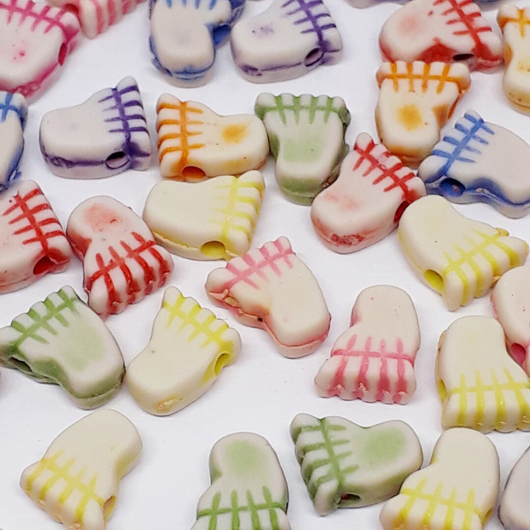 200pcs Mixed Colour Acrylic Foot Beads 7x6mm B715067 - Etsy