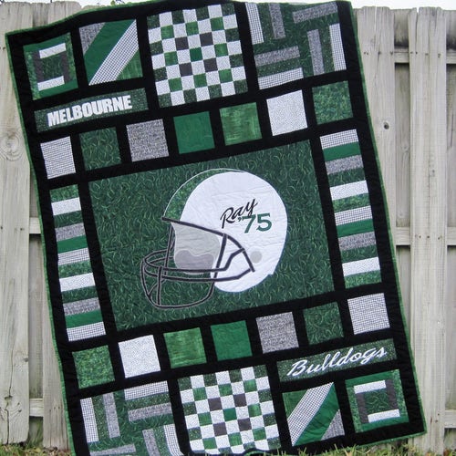Team Spirit Team Qult Applique Tutorial Sports Quilt - Etsy
