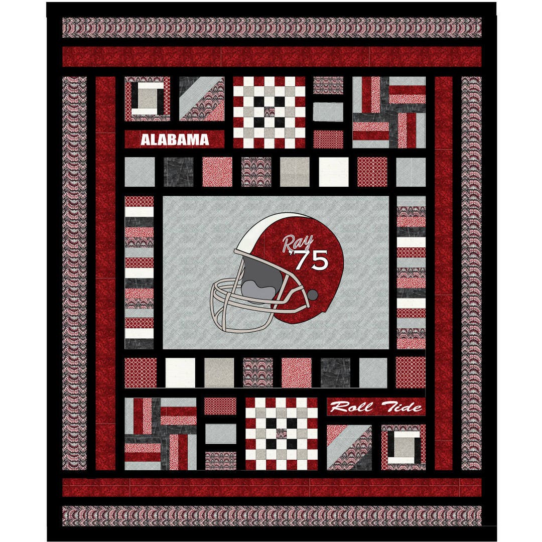 Queen Quilt Pattern - Cheer Squad - Team Quilt - Applique Tutorial ...