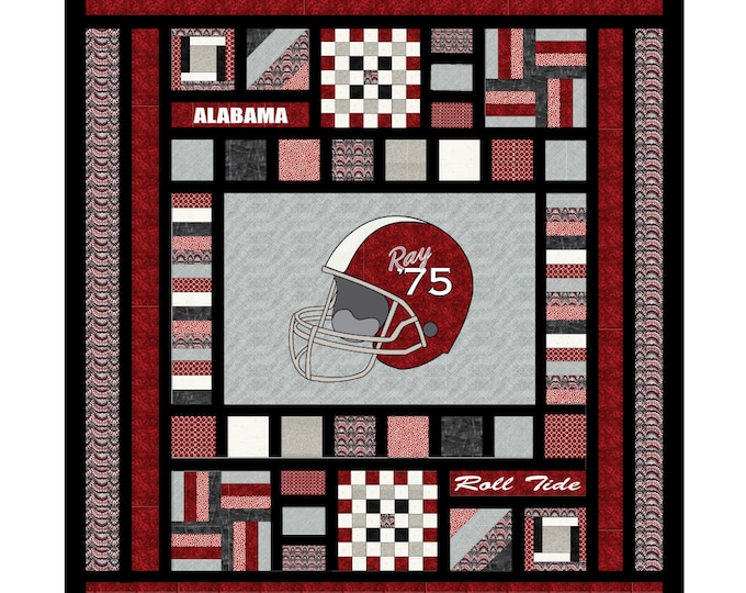 Queen Quilt Pattern Cheer Squad Team Quilt Applique Tutorial Sports ...