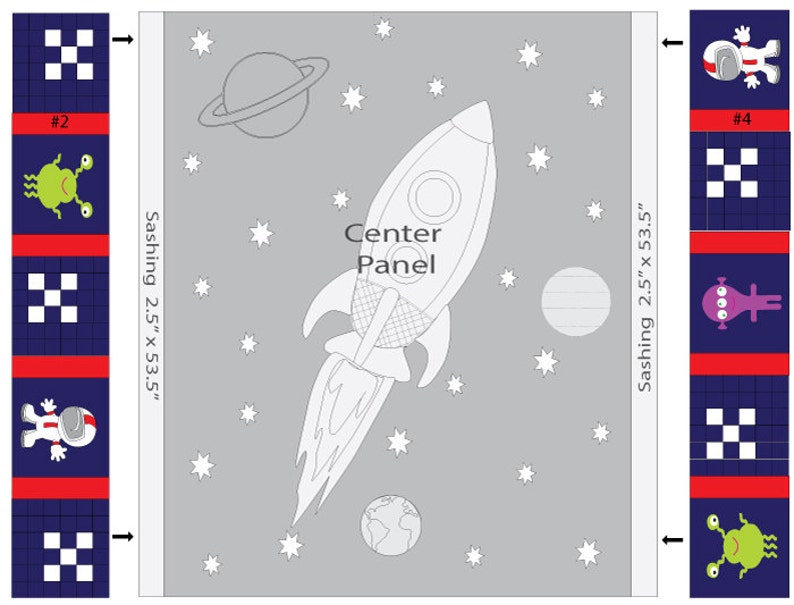 Full Size Outer Space Adventure Full Size Quilt Pattern - Etsy