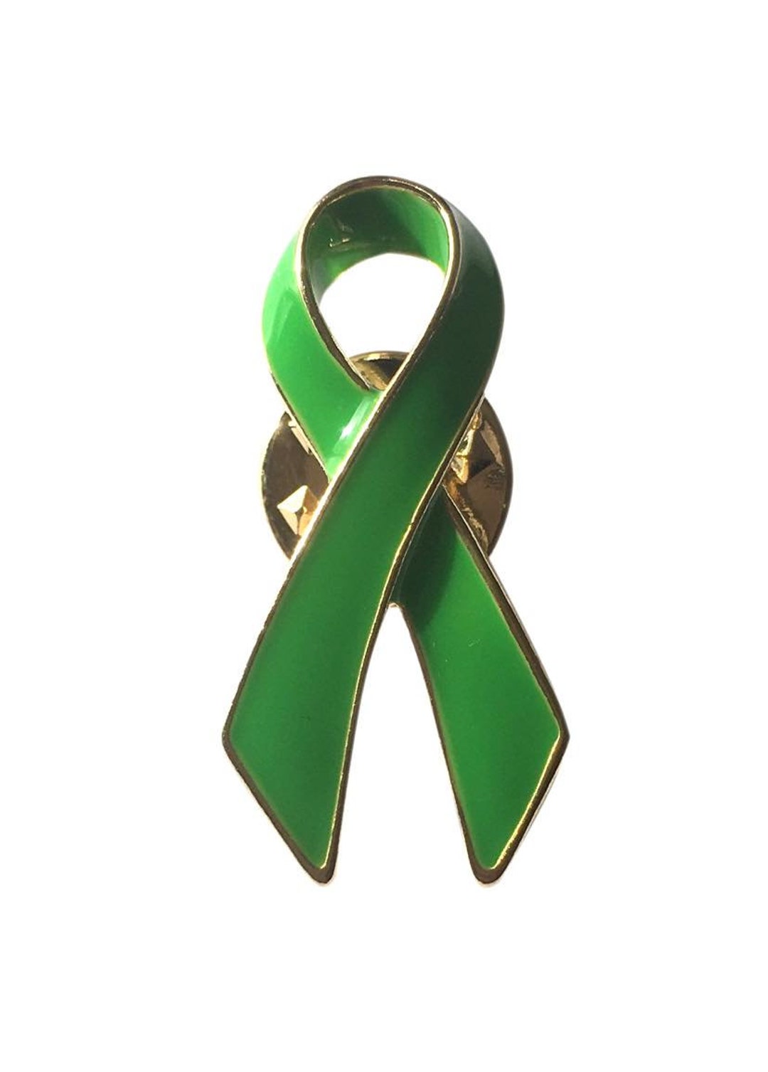 Green Ribbon Lapel Pin Mental Health Awareness - Etsy