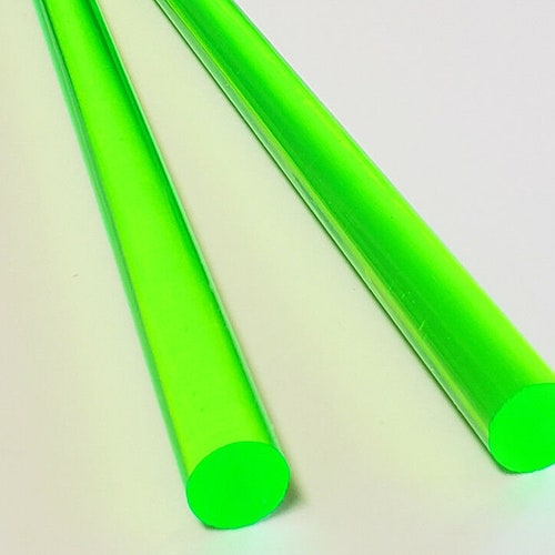5 Lengths 1/4 Diameter Clear Fluorescent Translucent GREEN - Etsy