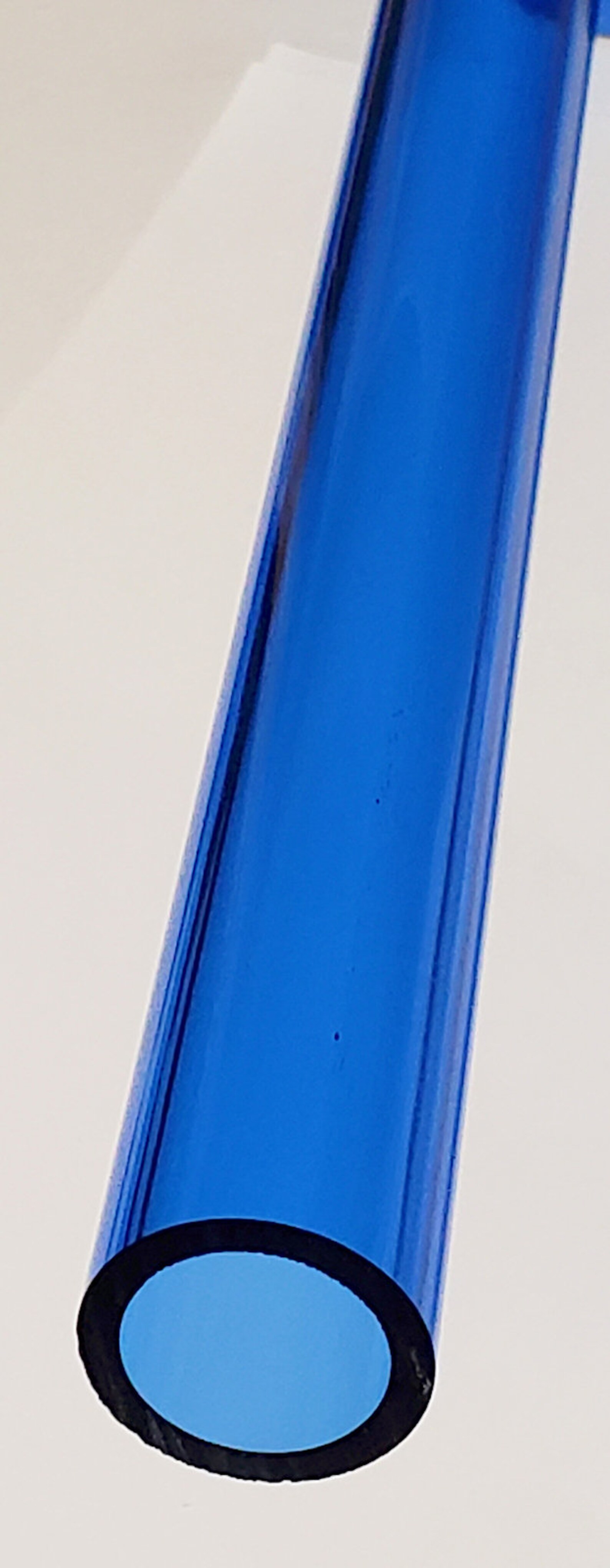 1 Piece 1” OD X 3/4" ID Clear Blue Translucent Acrylic Plexiglass ...