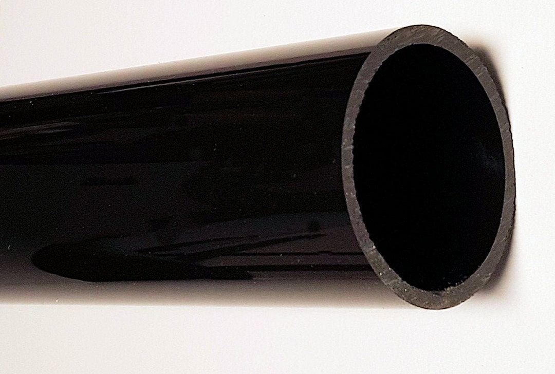1 Piece 2” OD X 1 3/4" ID Black Opaque Acrylic Plexiglass Lucite Tube 2 ...