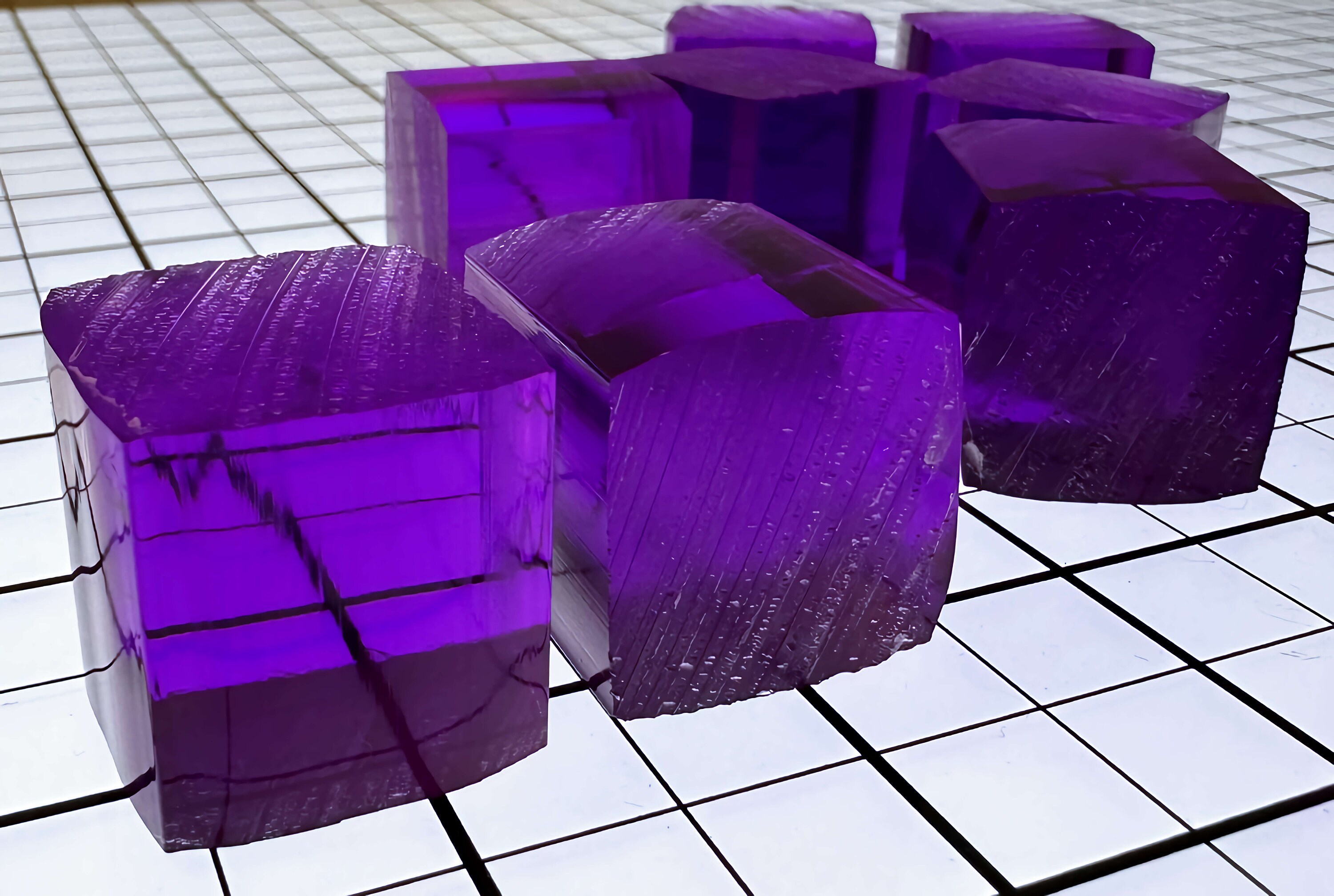 1” X 1" X 1" SQUARE Clear Purple Translucent Acrylic Plexiglass Lucite ...