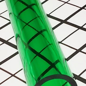 1 Piece 1” OD X 3/4" ID Clear Green Translucent Acrylic Plexiglass ...