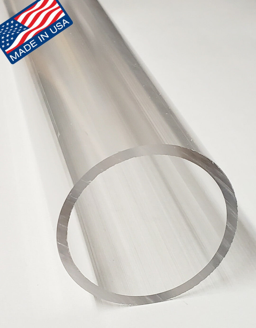1 Piece 2” OD X 1 3/4" ID Clear Acrylic Plexiglass Lucite Tube 2 ...