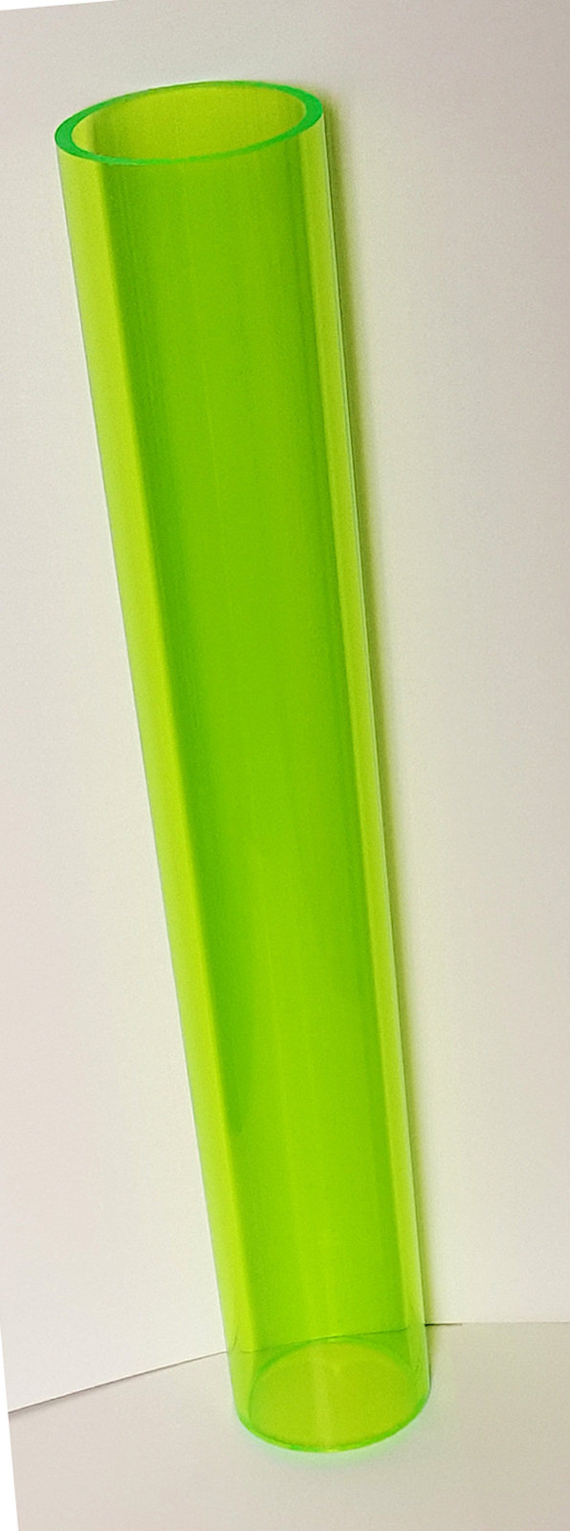 1 Piece 2” OD X 1 3/4" ID Clear Fluorescent Green Translucent Acrylic ...