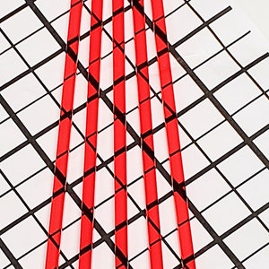 5 Lengths 1/4” X 1/4" Square Clear RED Translucent Acrylic Plexiglass ...