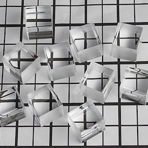 1” X 1" X 1" SQUARE Clear Acrylic Plexiglass Lucite Cubes - 1 Inch ...