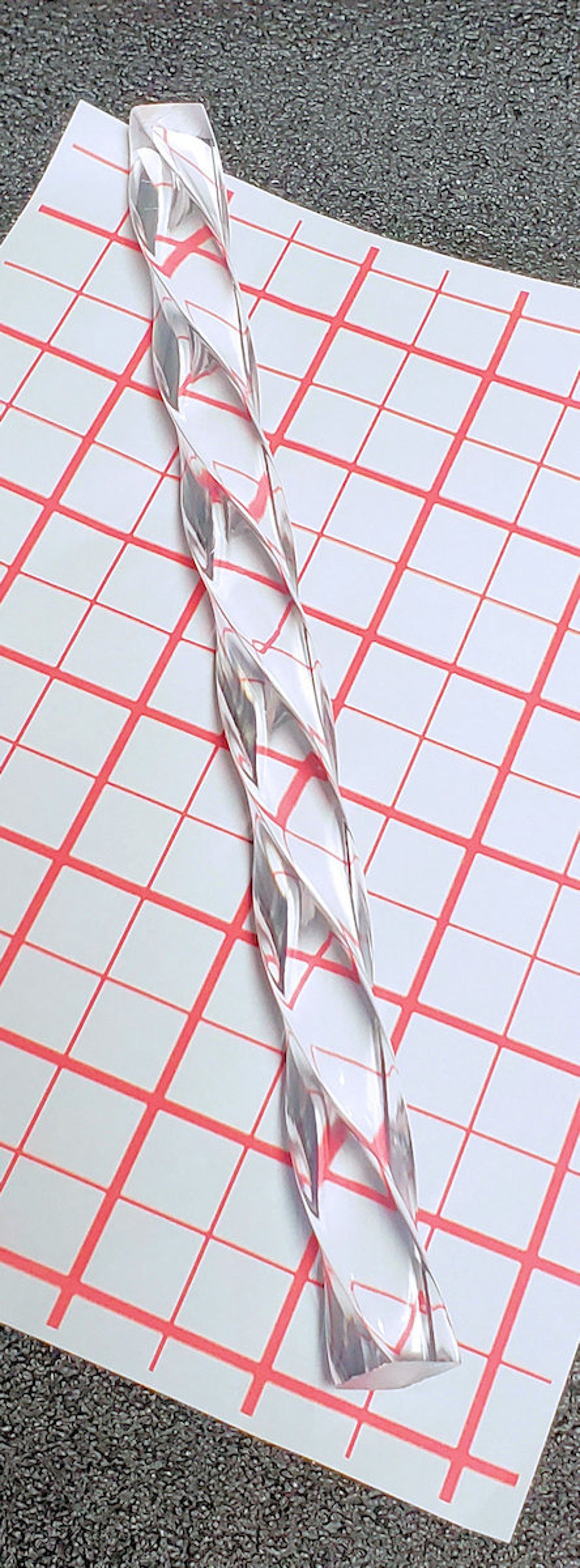 1” Diameter Clear Spiral Twist Acrylic Plexiglass Lucite Rod Many ...