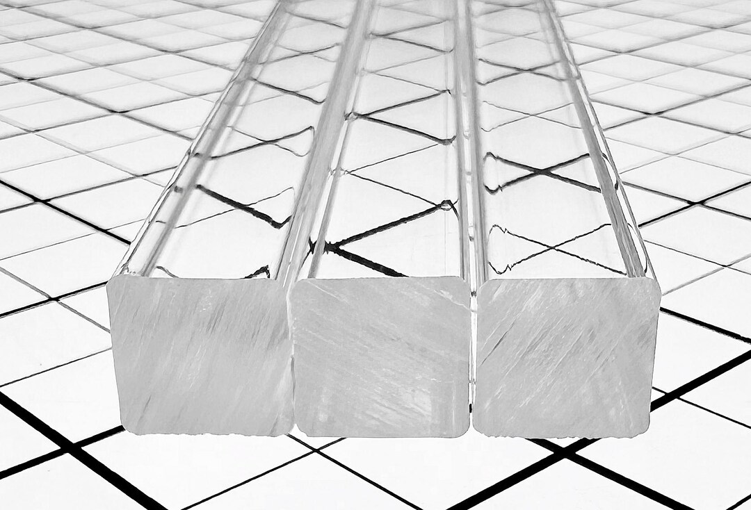 3 Lengths 1/2” X 1/2" SQUARE Clear Acrylic Plexiglass Lucite Rods .5 ...