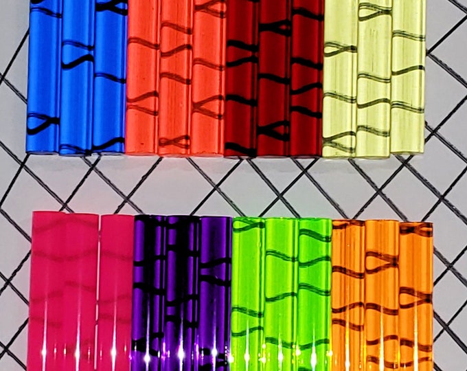 24 Pieces 1/2 Diameter 8 Different Colors Round Clear Acrylic Rods ...