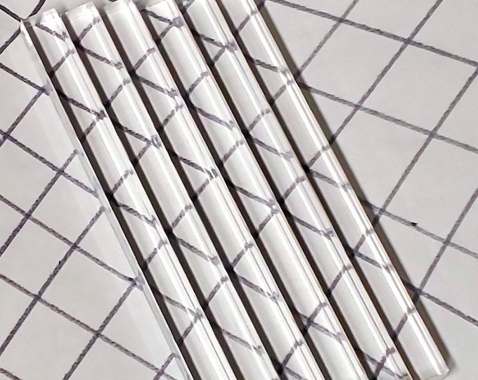 6 Lengths 1/2 X 1/2 SQUARE Clear Acrylic Plexiglass Lucite Rods .5 Inch ...