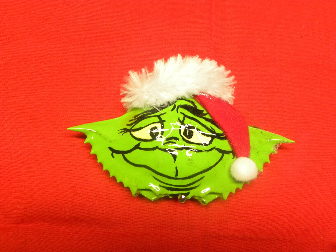 Funny Freckled Face Grinch Painted on Maryland Crab Shell Ornament ...