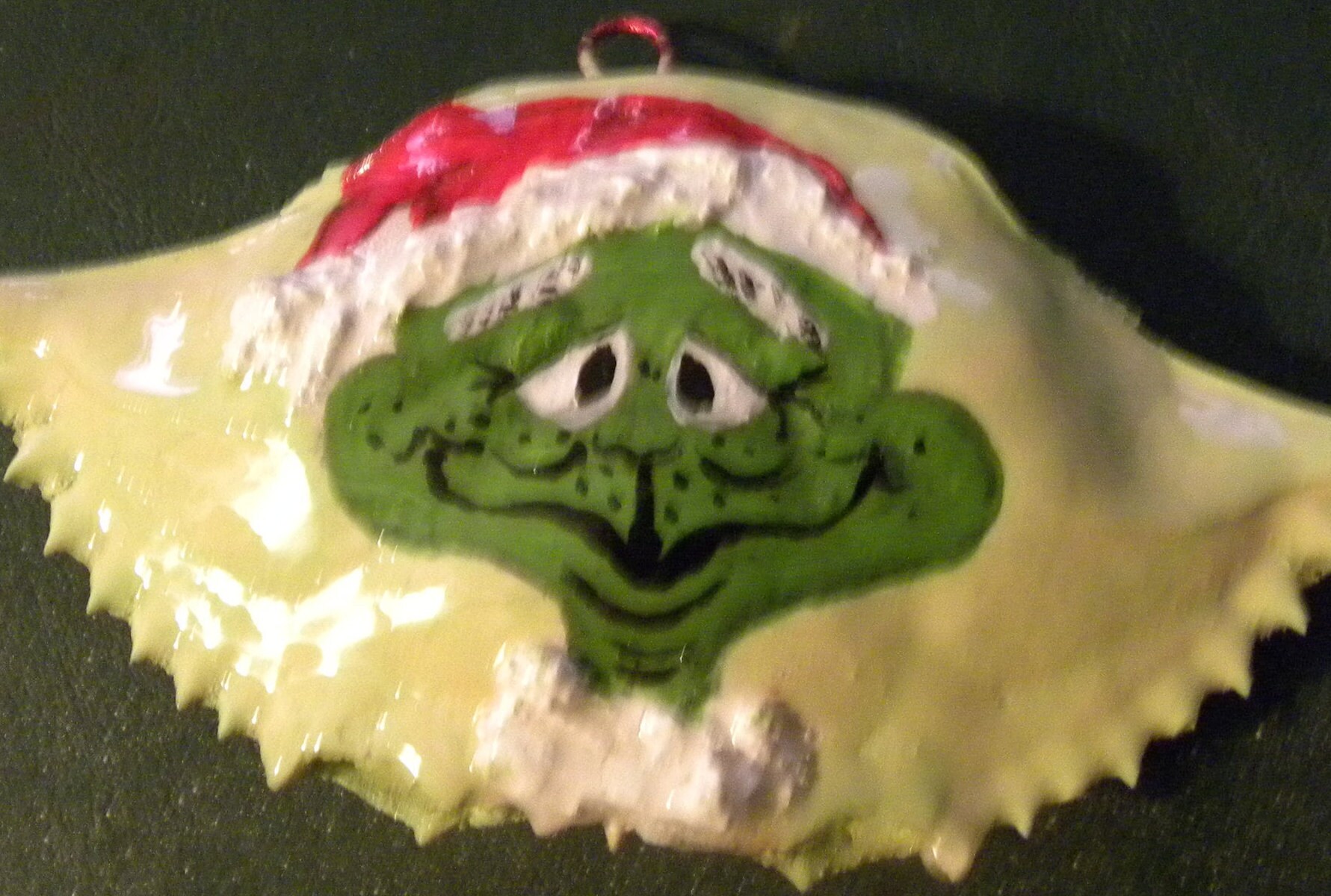 Funny Freckled Face Grinch Painted on Maryland Crab Shell Ornament ...