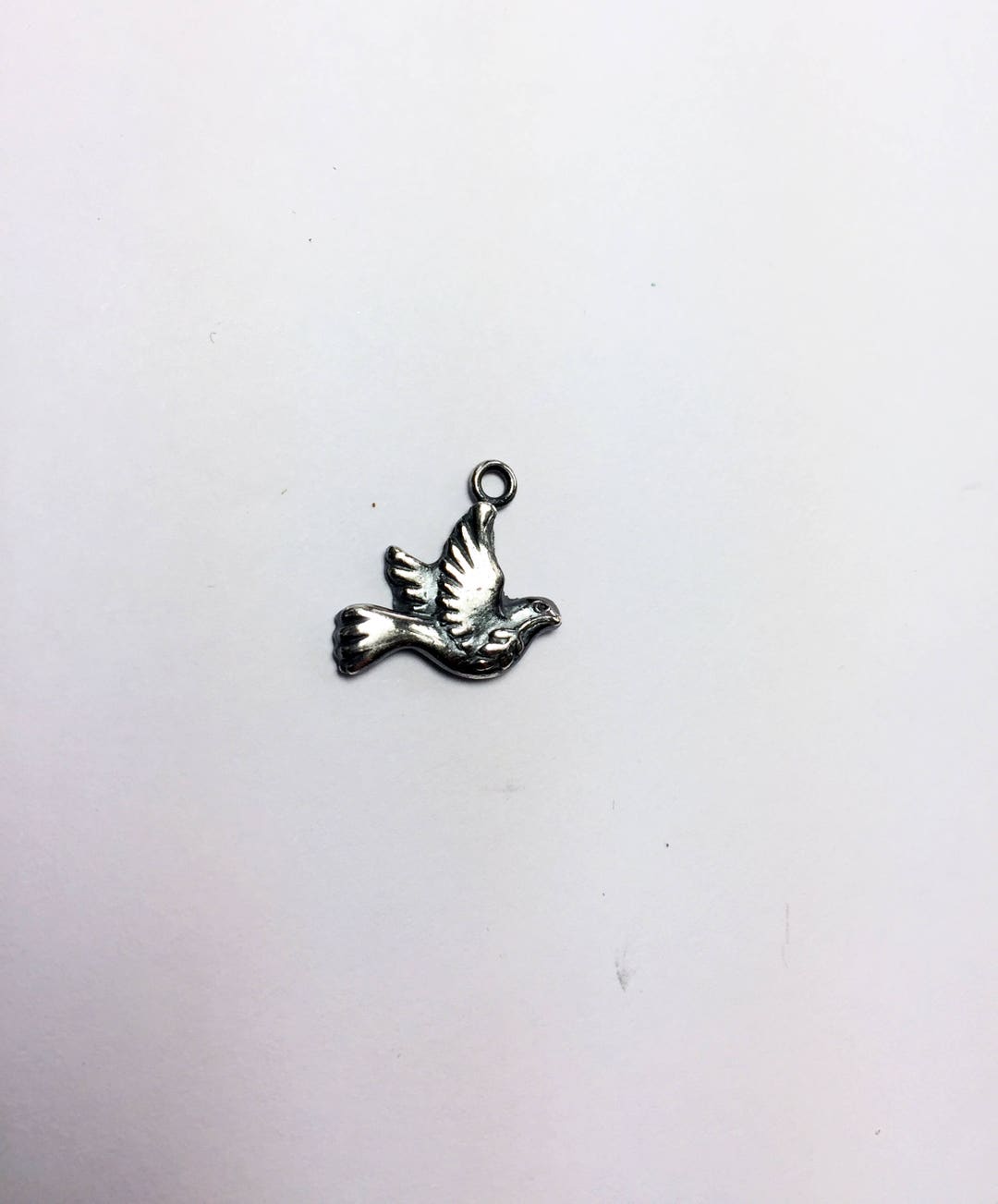 Silver Dove Charm, Dove Charm Necklace, Peace Dove Charm, Holy Spirit ...