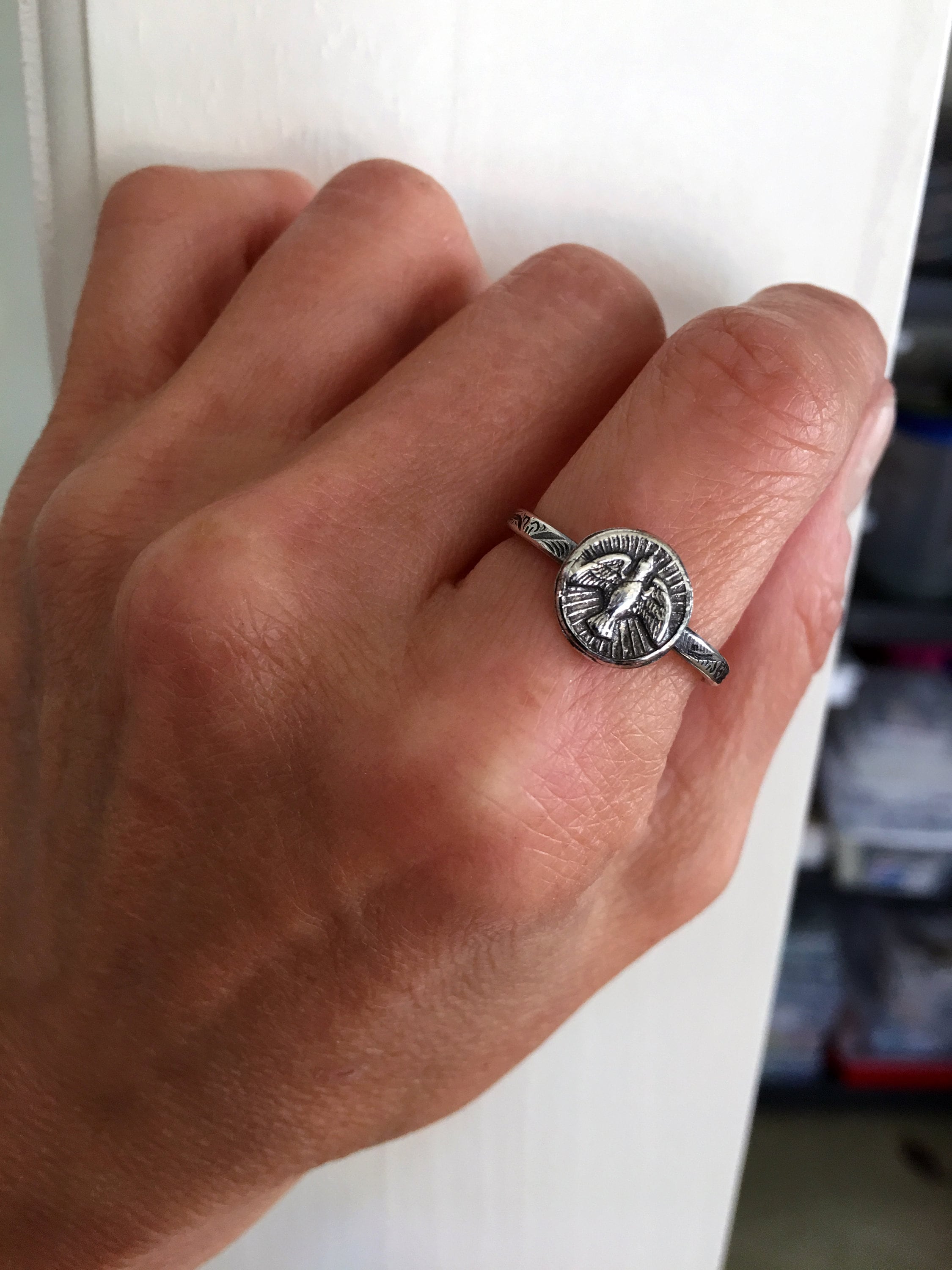 Silver Dove Ring | Etsy