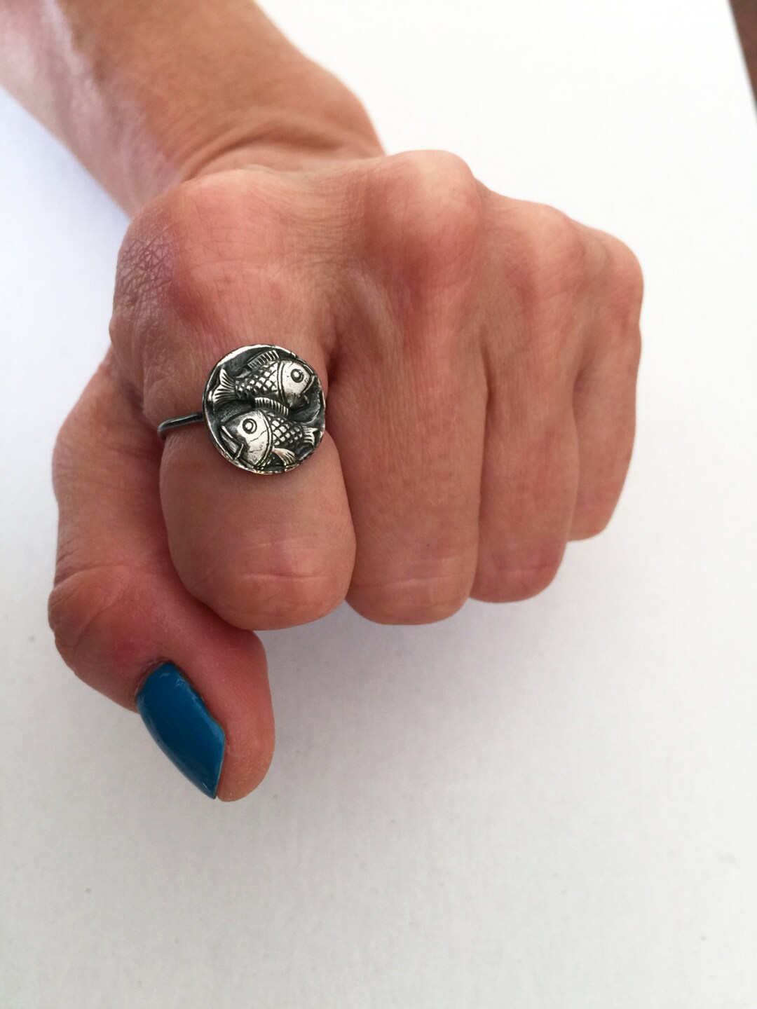 Koi Fish Ring, Koi Fishes Ring, Silver Koi Ring, Silver Fish Ring, Fish ...