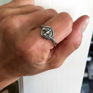 Holy Spirit Ring/ Silver Dove Ring/ Christian Ring/ Unique Christian ...