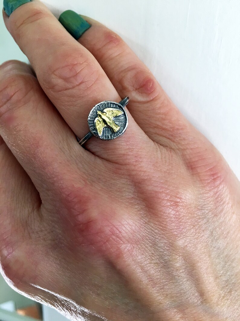 Holy Spirit Ring/ Silver Dove Ring/ Christian Ring/ Peace | Etsy