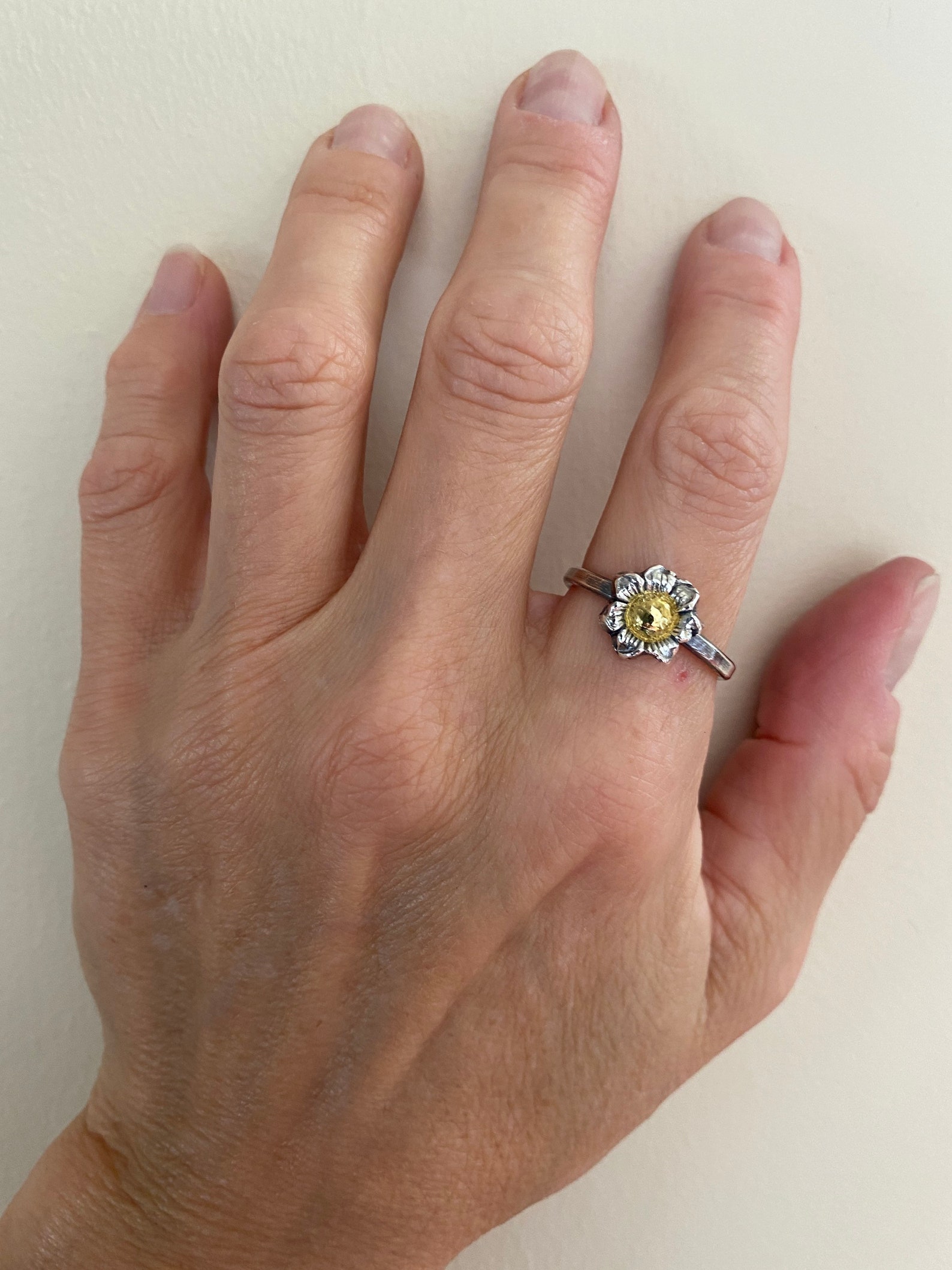 Silver Sunflower Ring, Sunflower Ring, Gold Sunflower Ring, Flower ...