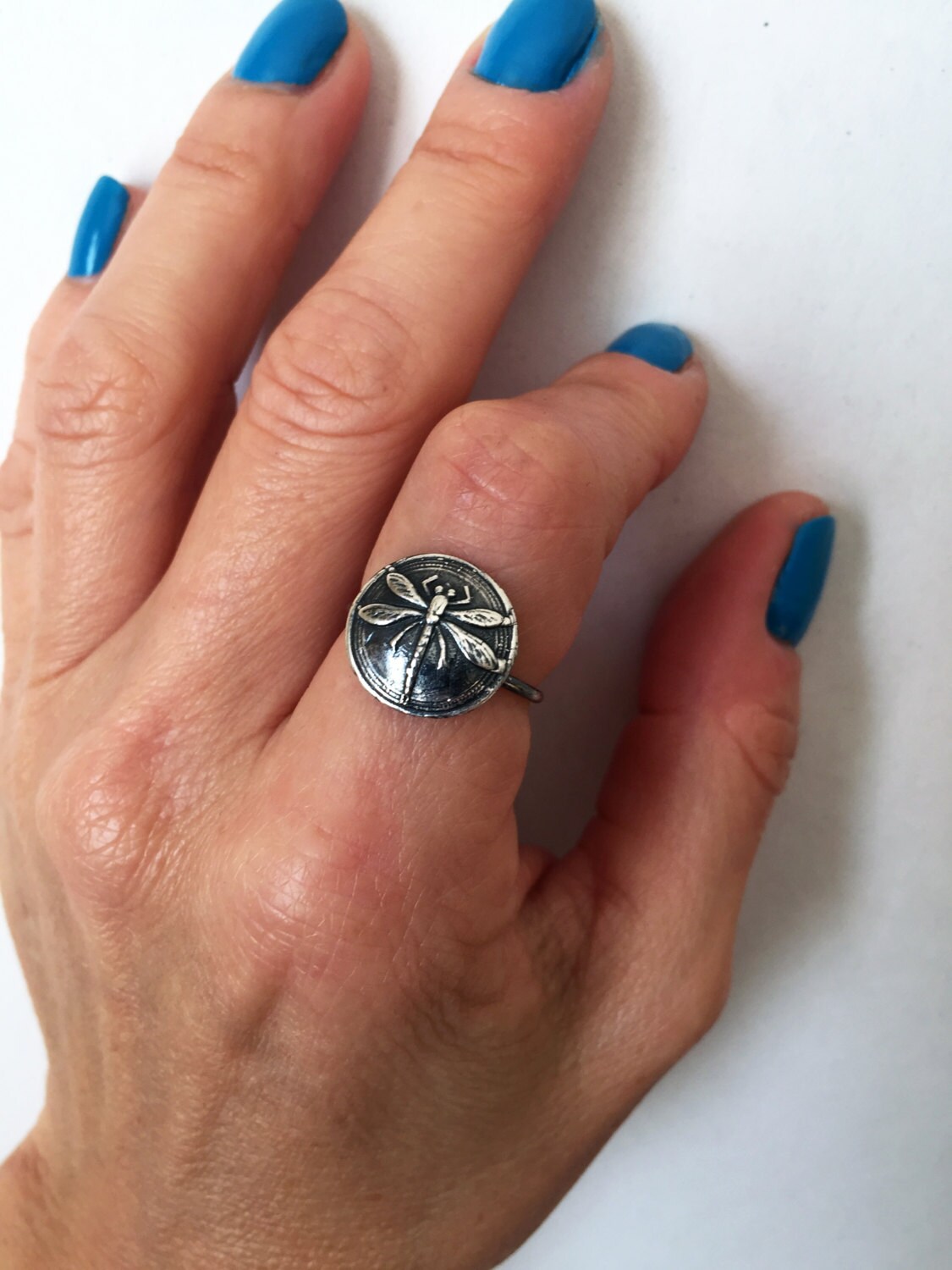 Dragonfly Ring Silver Dragonfly Dragonfly Jewelry Sterling - Etsy