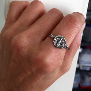 Holy Spirit Ring/ Silver Dove Ring/ Christian Ring/ Unique Christian ...