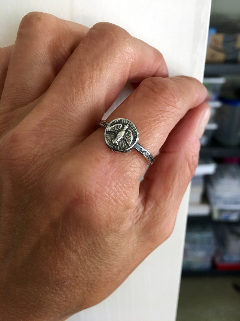 Holy Spirit Ring/ Silver Dove Ring/ Christian Ring/ Peace | Etsy