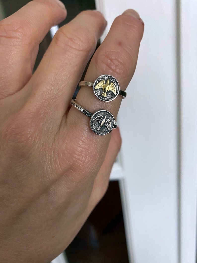 Holy Spirit Ring/ Silver Dove Ring/ Christian Ring/ Peace - Etsy